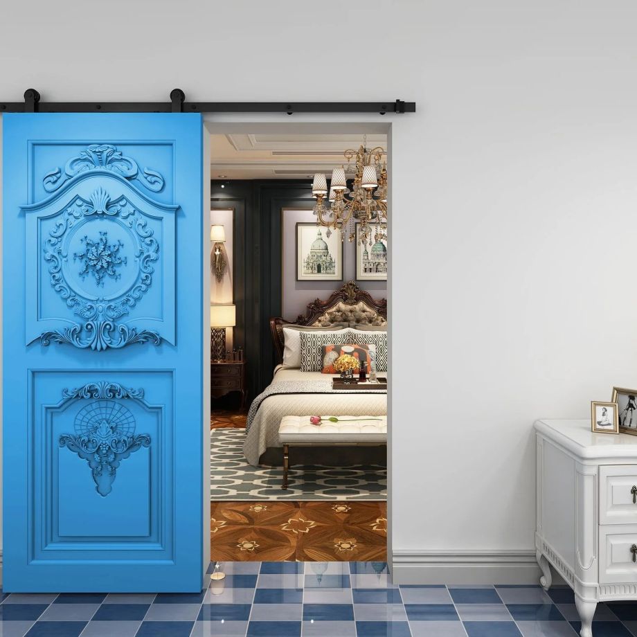 PC Henderson P C Henderson Rustic Top Mount Sliding Barn Door Kit ...