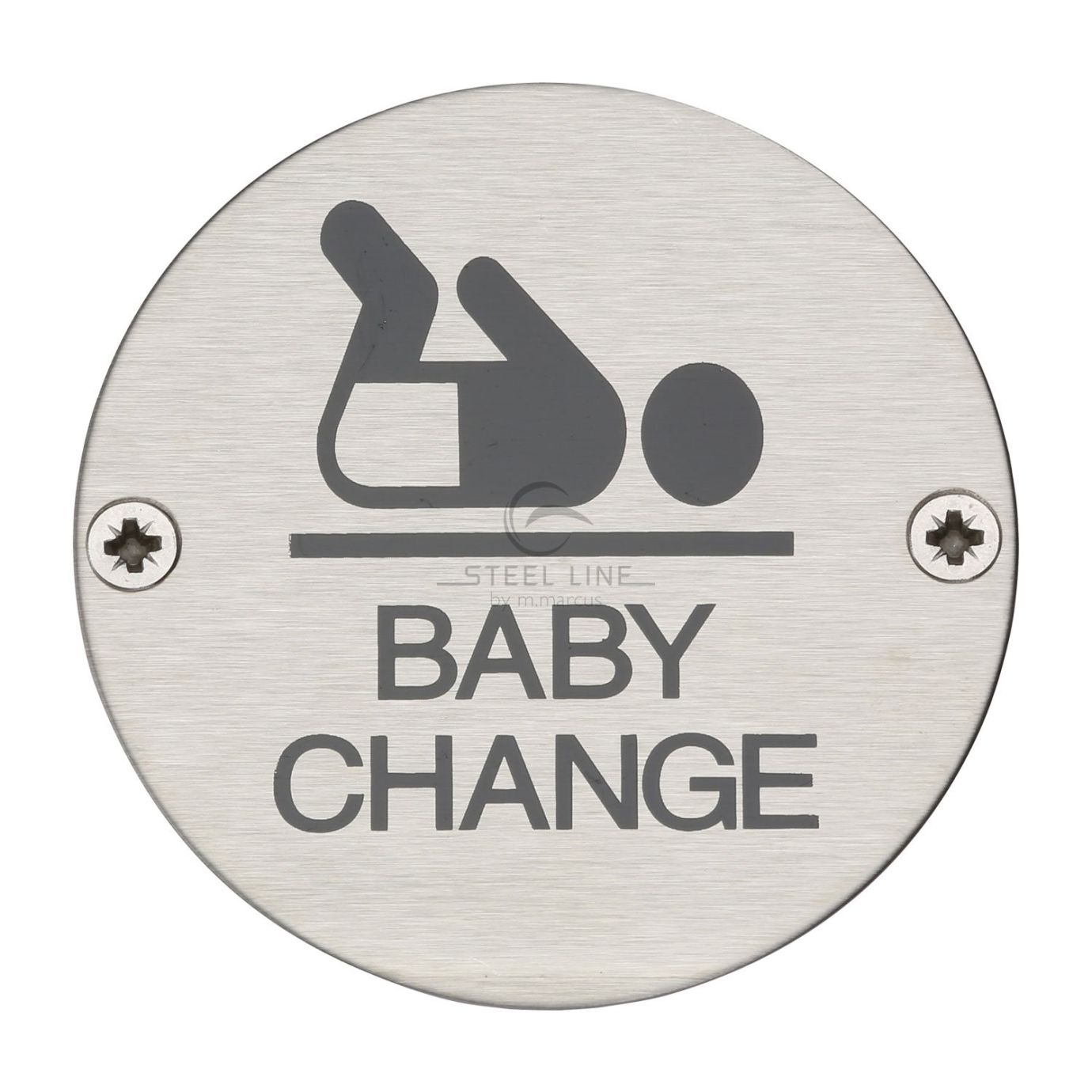 Steel Line - Baby Change Symbol Sign | Handles2Hardware