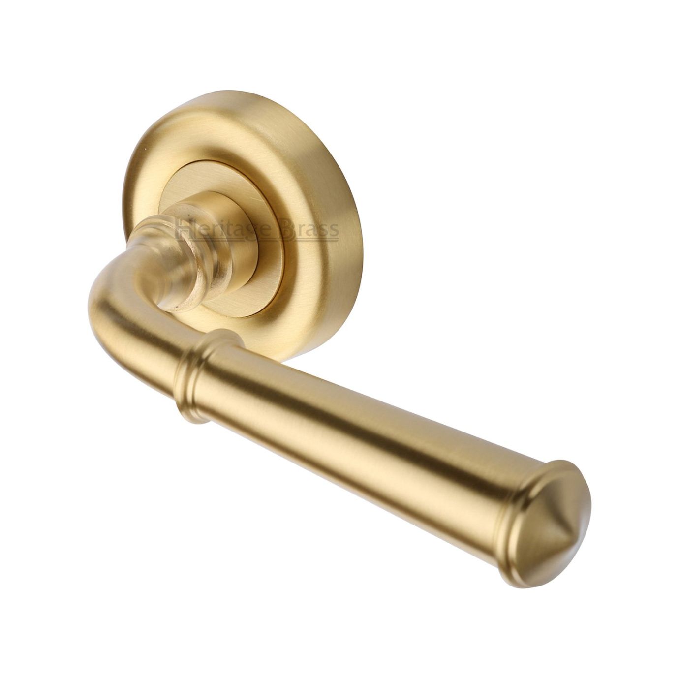 Heritage Brass - Colonial Door Handle on Round Rose | Handles2Hardware